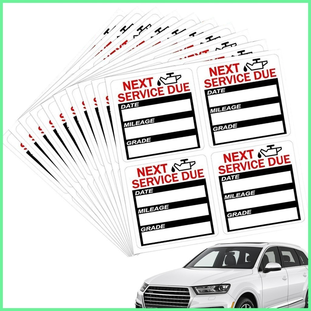 Oil Change Stickers for Windshield 40PCS 2x2 Inch Service Reminder ...
