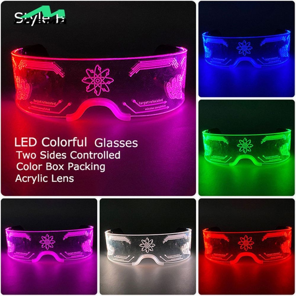 Cyberpunk Led Luminous Glasses Electric Music Festival Flash Bar Ktv ...