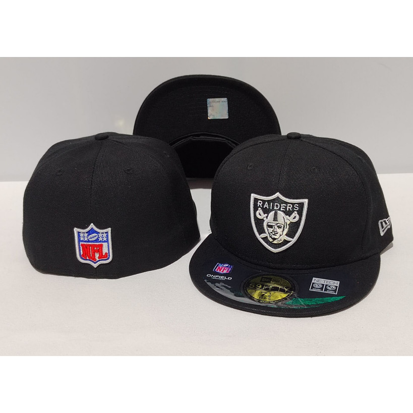 NFL Las Vegas Raiders Hats Men's Black Big Head Full Enclosed Hat ...