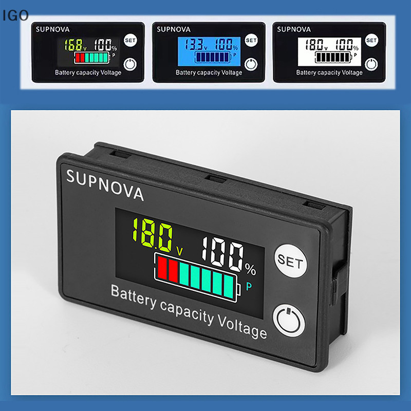 IGO Lithium LiFePO4 Lead-acid Cell 12V 24V 48V 60V 72V 84V 3S-20S DC Voltmeter DC 8V-100V ...