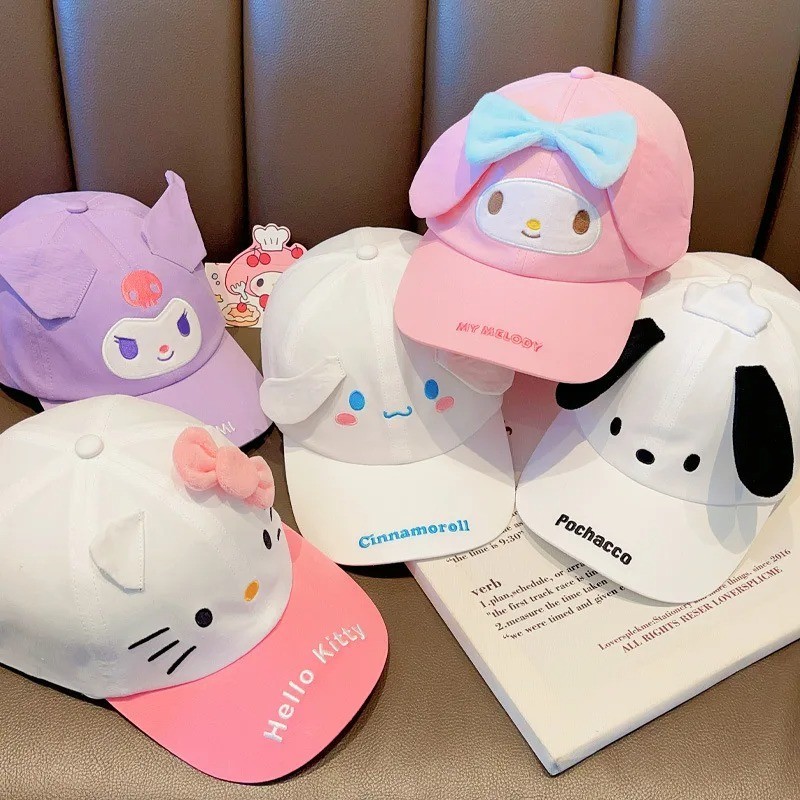Kawaii KT Cap Girls Kuromi Hat Female Cartoon Anime Sweet Cute Baseball ...