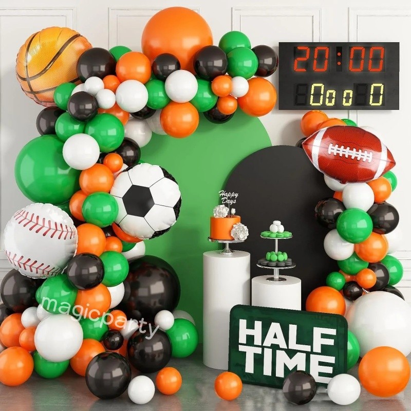 Basketball Balloon Football Basketball Foil Balloons Garland Arch Kit ...