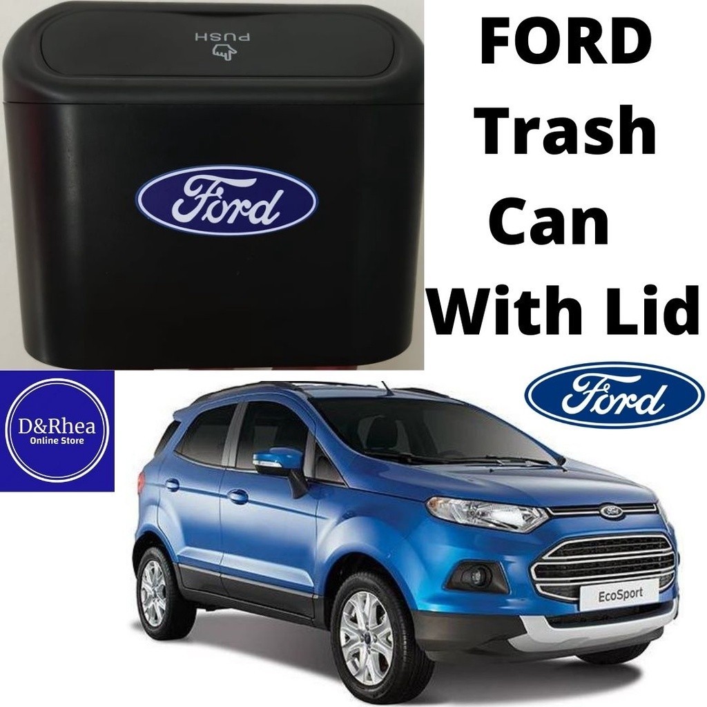 FORD Trash Can with Lid Leakproof Car Garbage Can Trash Bin Universal ...
