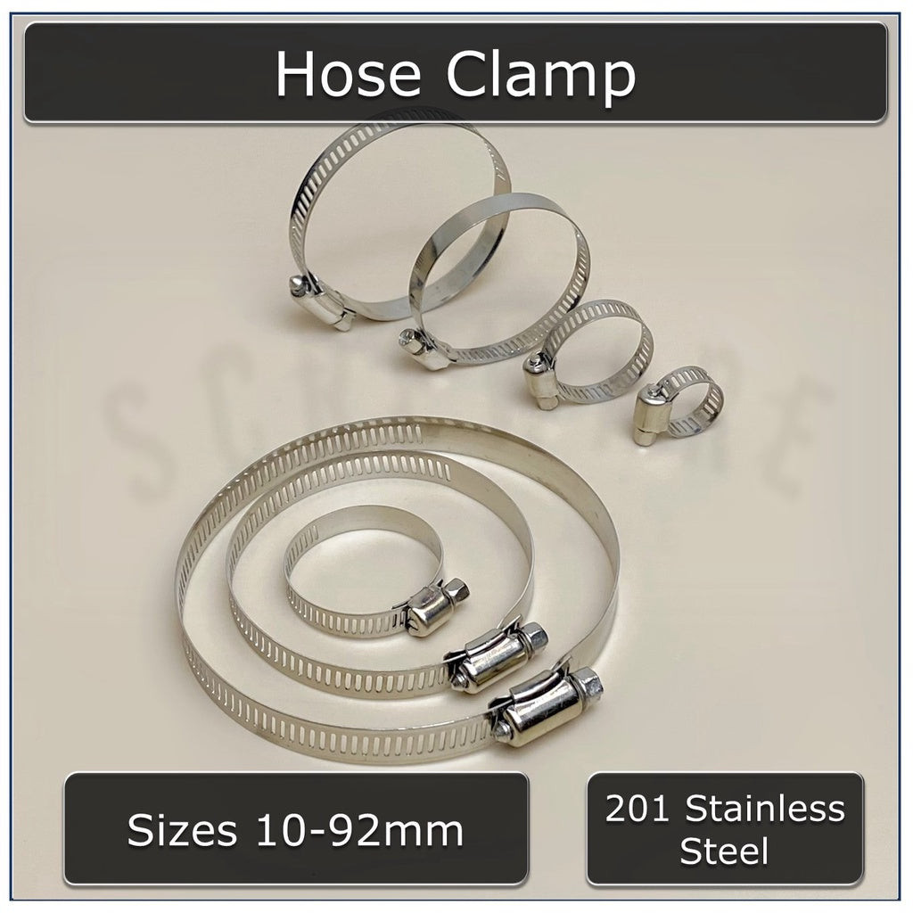 Stainless Steel Hose Clamp / Pole Clamp 1pc per Order (Sizes 10-92mm ...