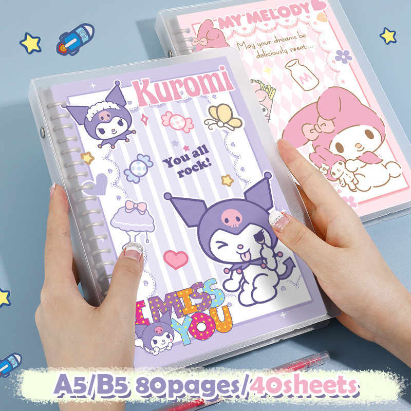 80pages Kawaii Pocket Book My Melody Kulomi Cartoon Coil Diary A5 Paper ...