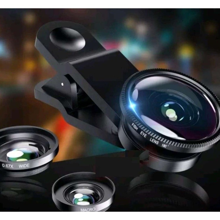 Universal Mobile Phone Lenses 3in1 Fish Eye Lens Wide Angle Macro Lens ...