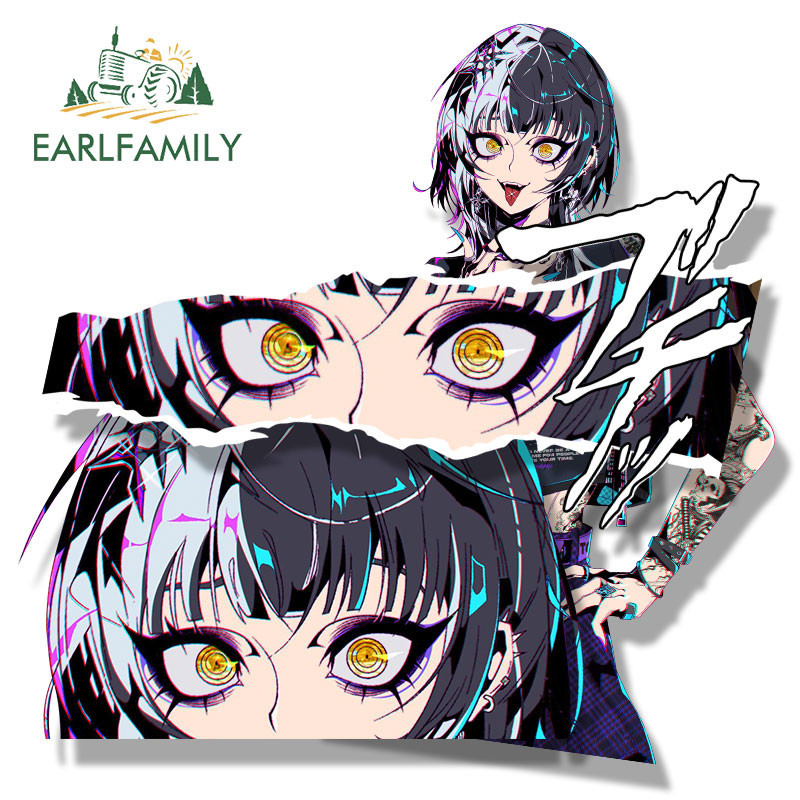 EARLFAMILY 13cm Gothic Punk Shiori Vtuber Car Sticker Hololive Sketch ...