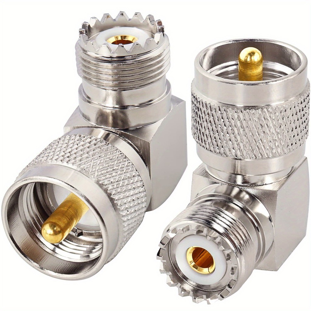 PL259 Male To UHF Female Right Angle Adapter,UHF Male To SO239 Female L ...
