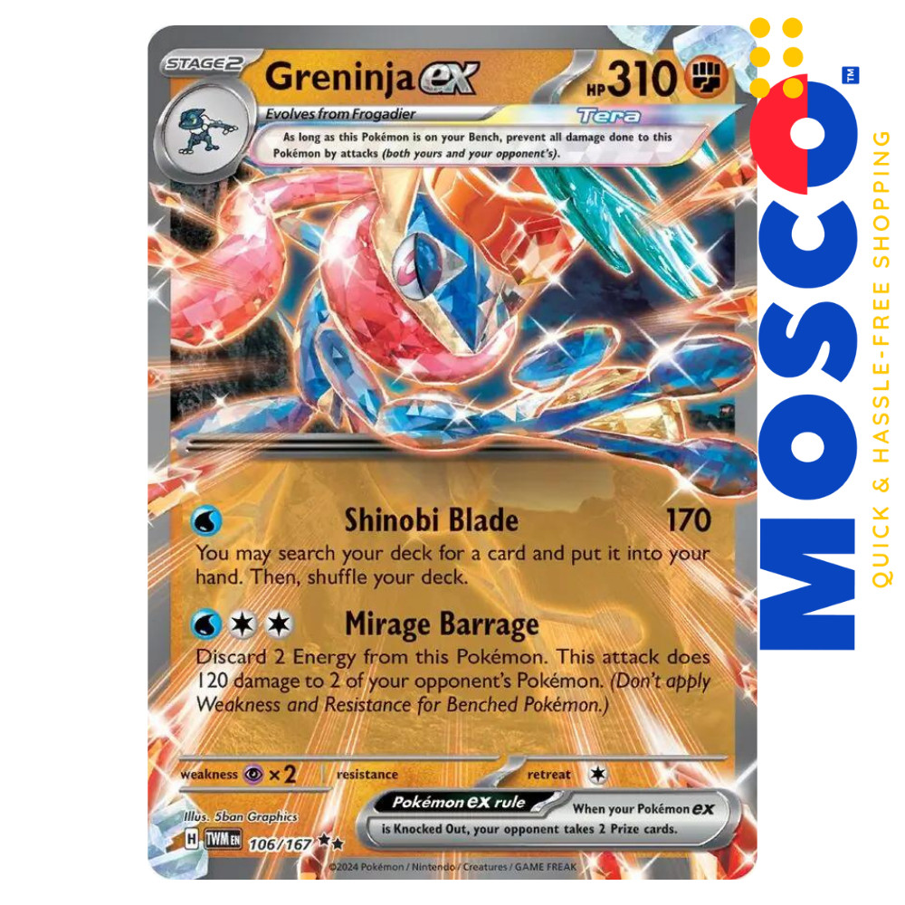 Greninja ex - 106/167 Double Rare Twilight Masquerade | Pokemon TCG | Shopee Philippines