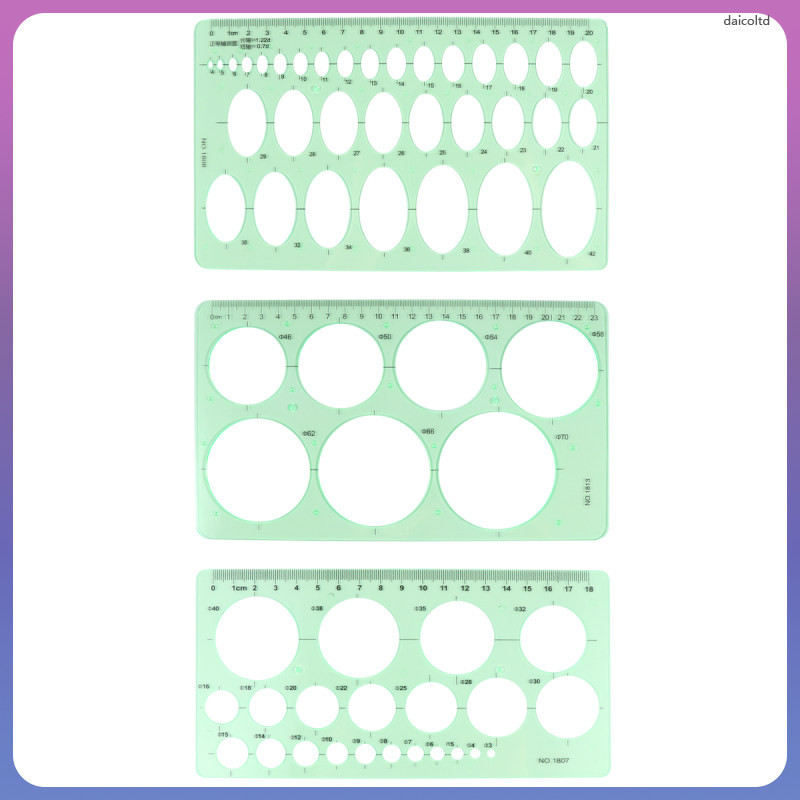 3 Pcs Geometric Ruler Drawings Templates Buliding Rulers Architecture ...