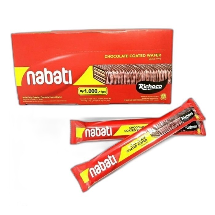 Nabati Chocolate Coated Wafer Box contains 12 pcs @ 14 gr | Shopee ...