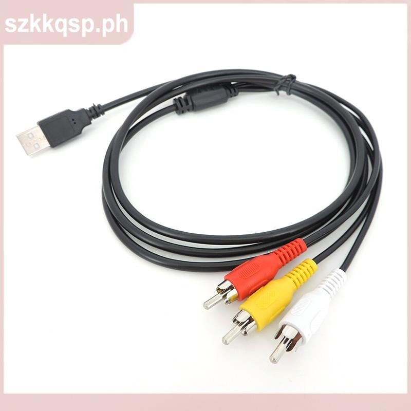 1.5M USB 2.0 To 3RCA Cable USB Male To 3 RCA Male connector Coverter ...
