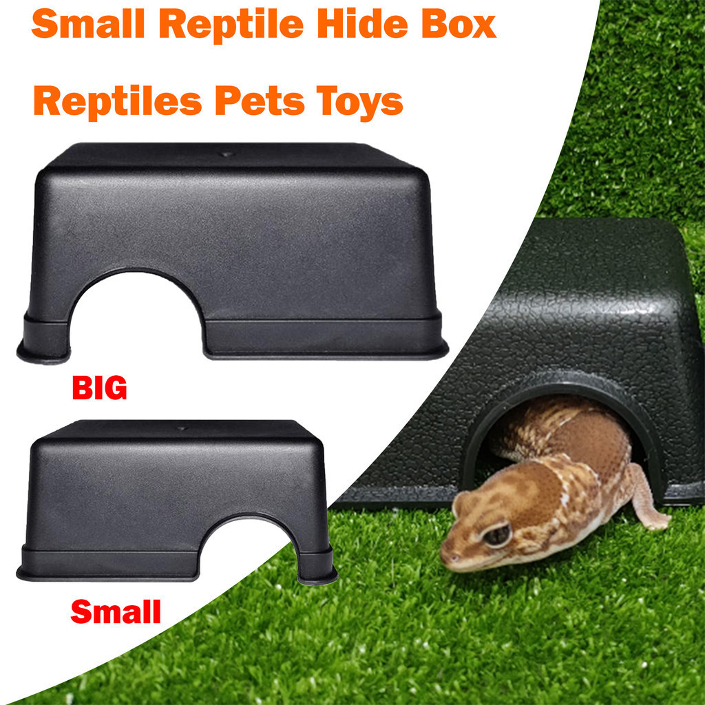 Large Reptile Hide Box Habitats Caves Hiding, For Snake Gecko Lizard ...