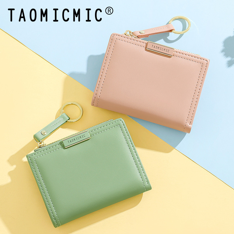 TAOMICMIC Simple PU Leather Women'S Wallet Fashion Multi-Slot Short ...