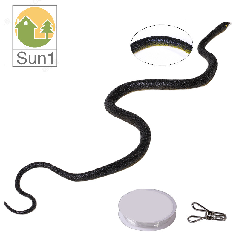 Sun1> Snake Prank With String Clip Funny Large Realistic Rubber Snake ...