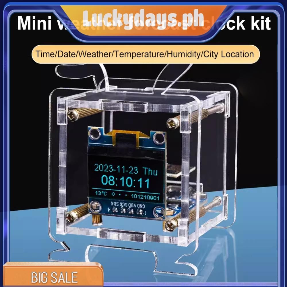 ESP8266 Electronic Kit OLED Display Mini Clock + Shell DIY Soldering ...