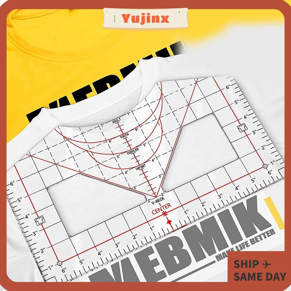 YUJINX T-shirt Ruler Guide, All-in-ONE Acrylic T-shirt Measurement Tool ...