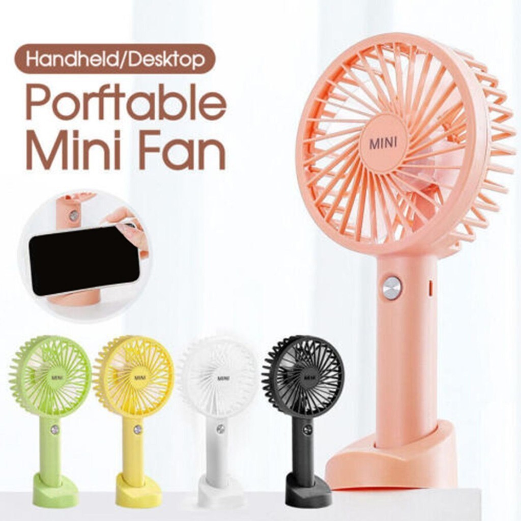 Handheld Fan with Base Rechargeable Mini Hand Held Fan 3 Speed Personal ...