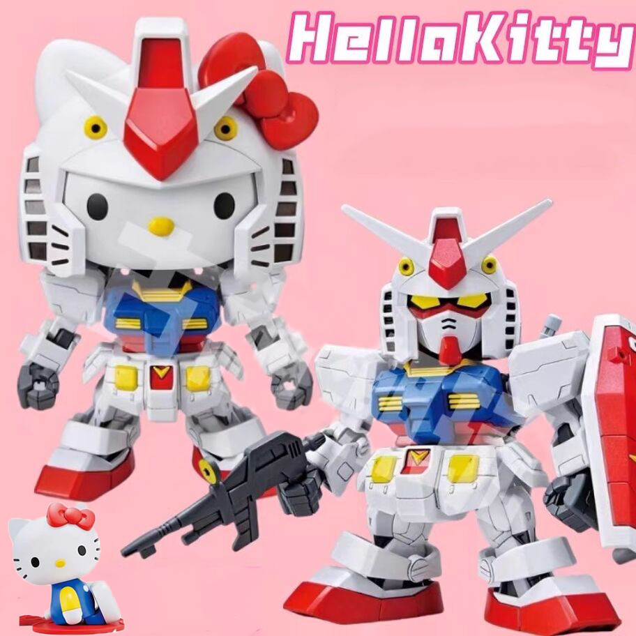 Gundam RX-78-2 SD Hello Kitty SDCS EX Assembly Model Movable Joints Collectible Robot Mecha Kits ...
