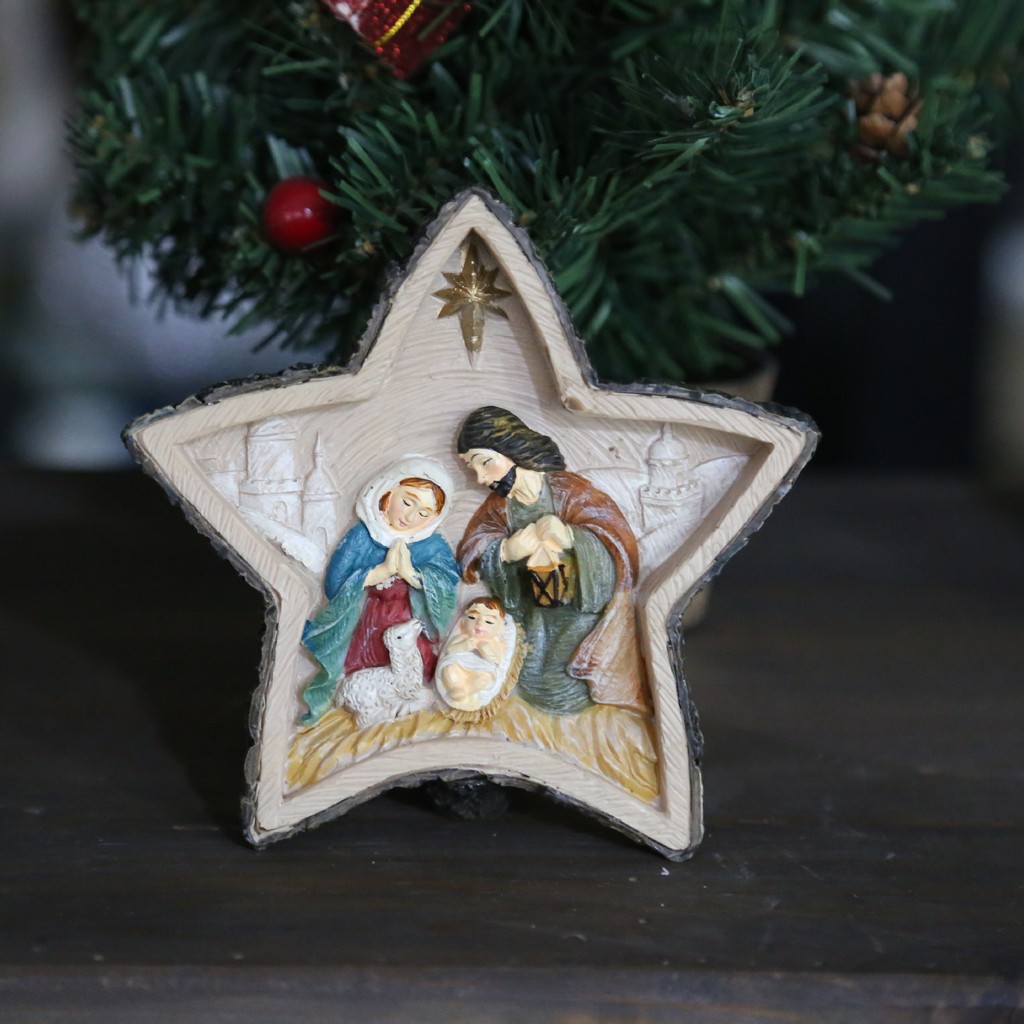 12.3cm Resin Nativity Set for Filipino Christmas - Holy Family with ...