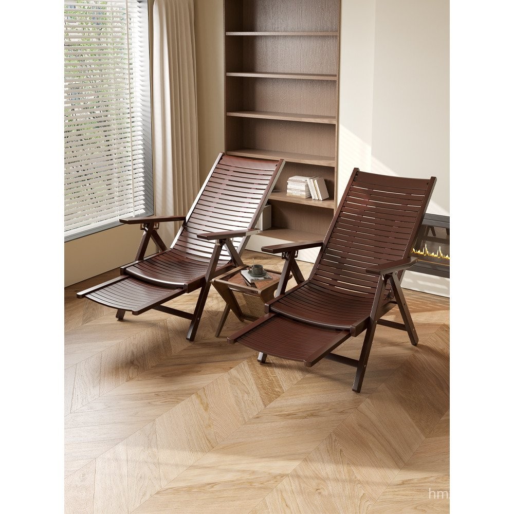 Bamboo Recliner Chair for Nap, Foldable, Adjustable for Sitting and ...