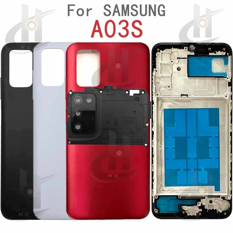 For Samsung Galaxy A03S A037F A037 Battery Back cover Housing middle ...