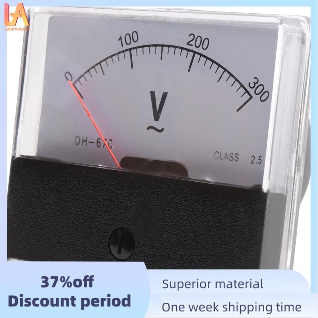 Rectangle AC 0-300V Gauge Analog Voltage Panel Meter Voltmeter DH670 ...