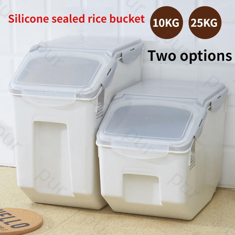 25kg rice dispenser Insect Proof moisture-proof Home rice storage rice ...