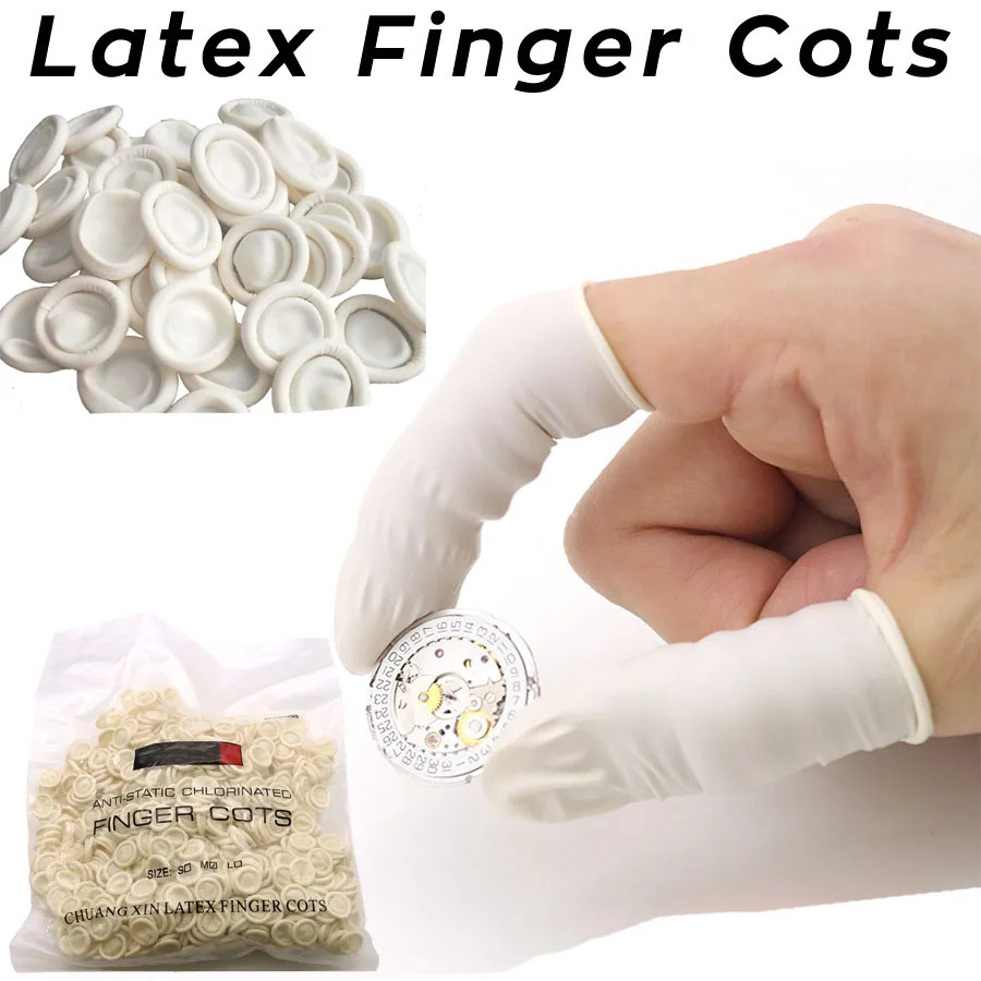 Non Slip Latex Finger Cots Sweat Proof Anti Fingerprint Static ...