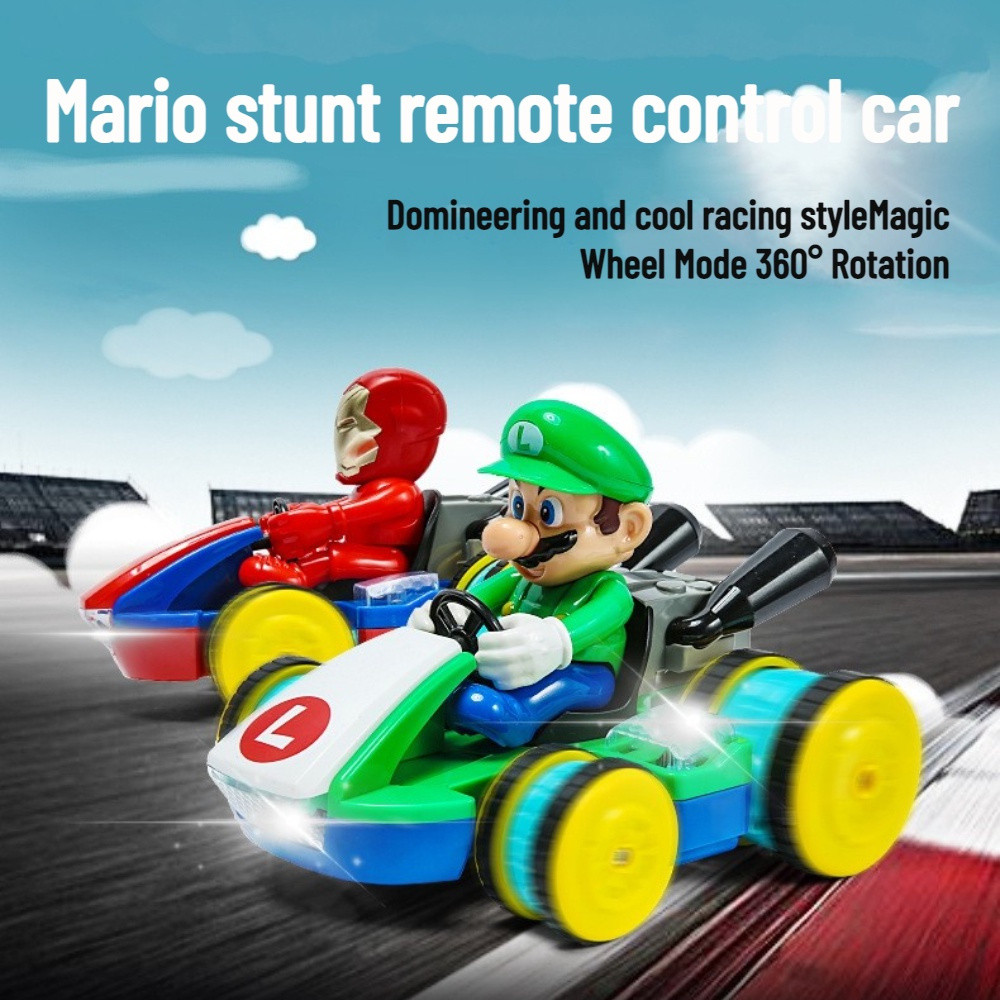 2.4G four-way remote control car stunt car 2 super mario lights and ...