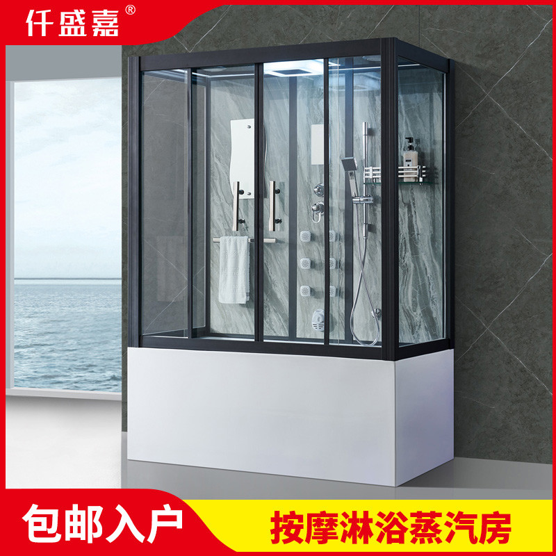 Luxury Integrated Villa Bathroom Steam Room Shower Room Acrylic Bathtub Massage Integrated ...