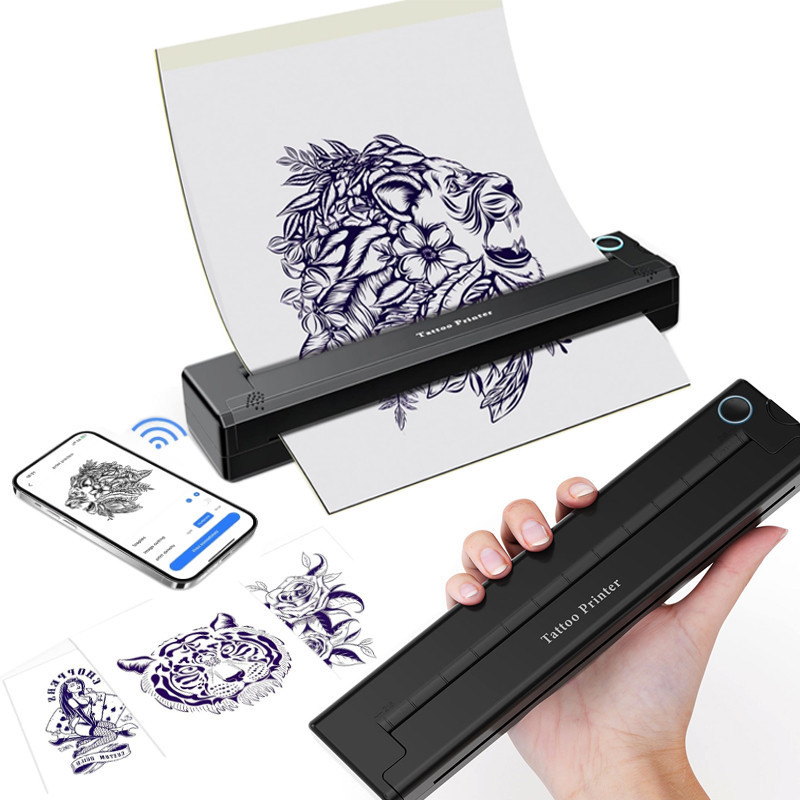 Portable Tattoo Transfer Printer Machine A4 Size Wireless Thermal ...