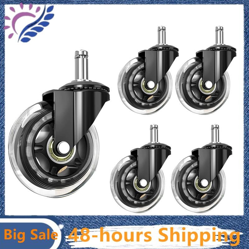 Office Chair Wheels 10mm Stem, Compatible for Chairs, 3/8inch Replacement Spare Parts Rubber ...