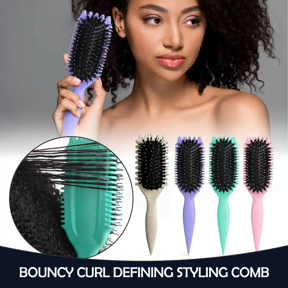 Curls Styling Brush Massage Bounce Comb Tangled Hair Comb Bounce Curl ...