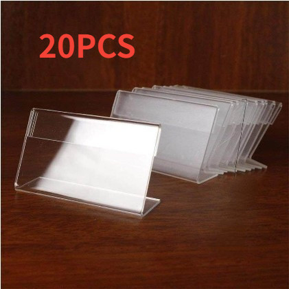 Acrylic Display20pcs 6*9CM Stand Desk Sign Label Frame Display Business ...