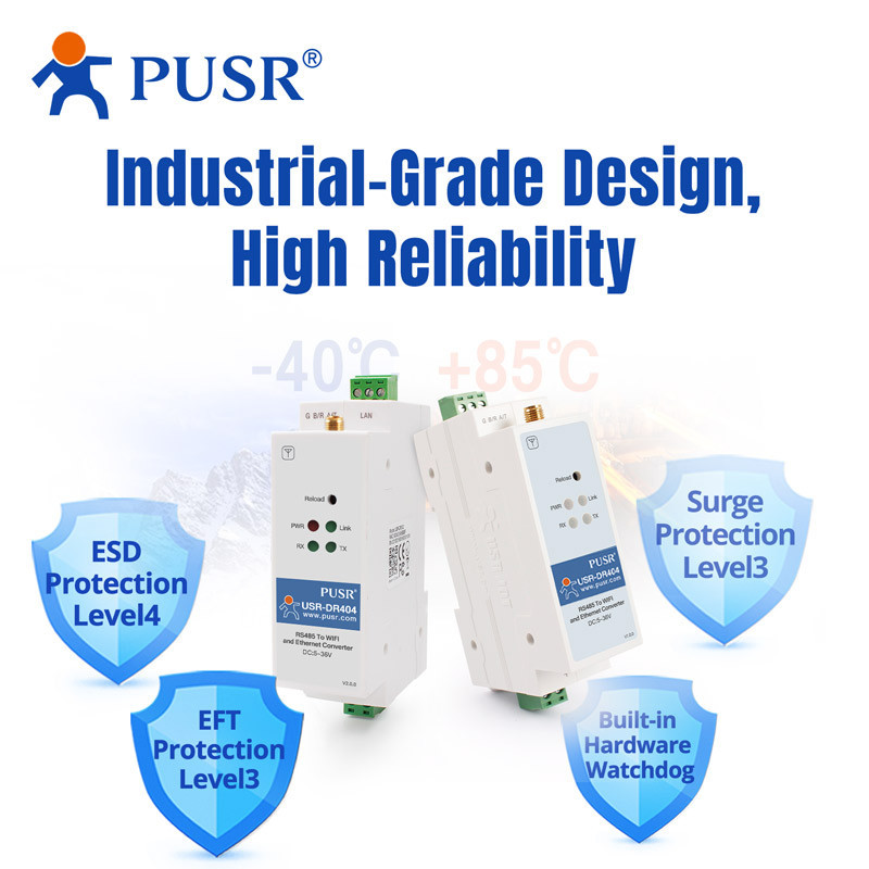 PUSR Din Rail RS485 to Ethernet Converters Serial Device Servers USR-DR404 | Shopee Philippines