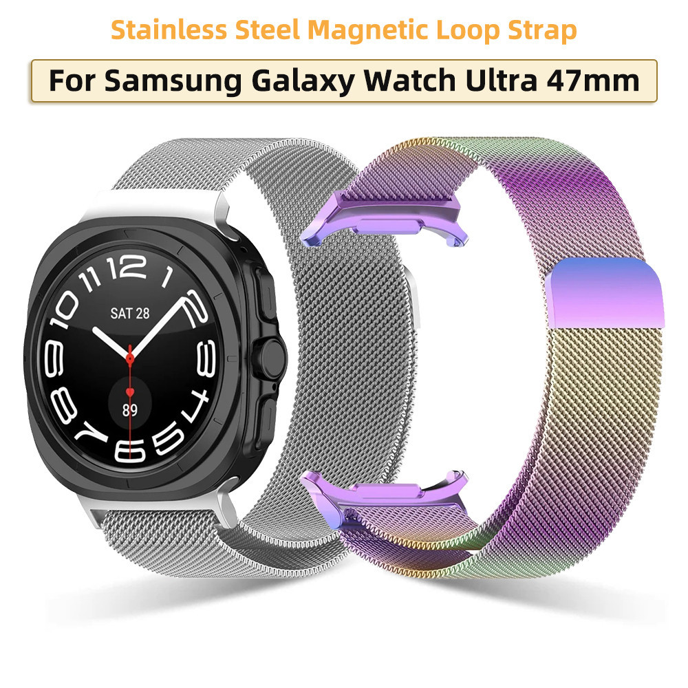 Stainless Steel Magnetic Loop Band Metal Wristband Replace Strap For ...