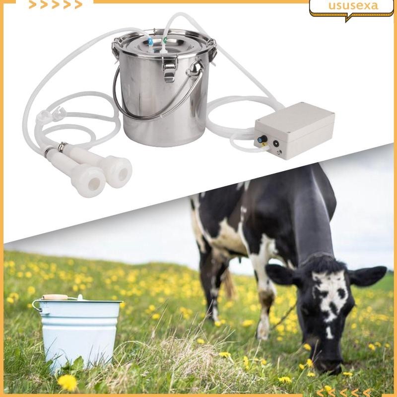 [Ususexa] 5L Electric Cow Milking Machine Kit UK 220V Plug Stainless ...