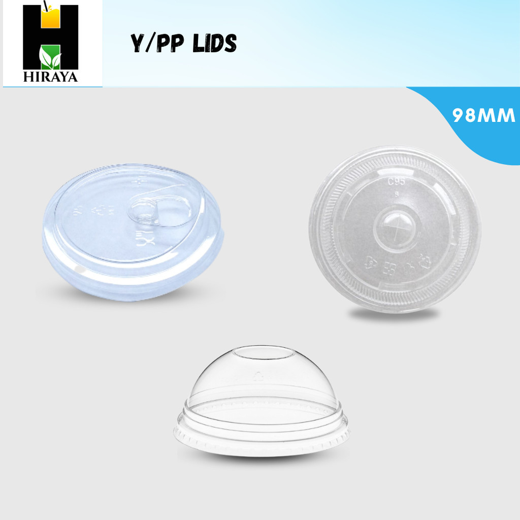 [Wholesale] 1 BOX Dome Lid 98mm / Flat lid 98mm / Strawless 98mm ...