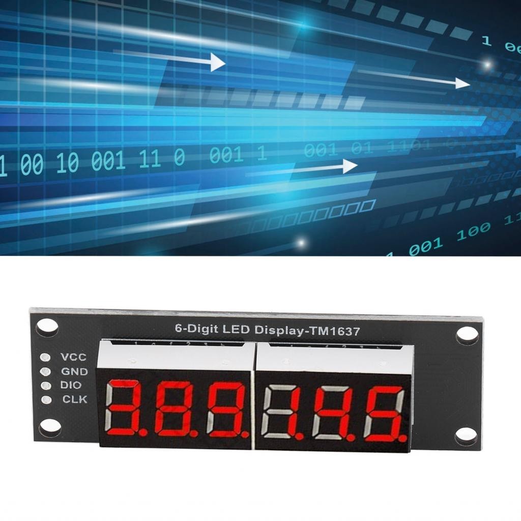 Cancanshop 5V TM1637 Driver Decimal LED 6 Digit 7 Segment Displays ...