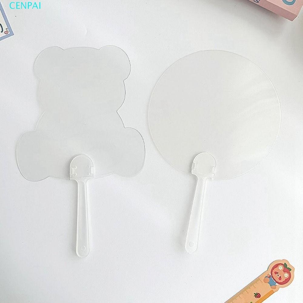 CENPAI Transparent Hand Fans, DIY Cute DIY Blank Fan, Funny Handicrafts ...