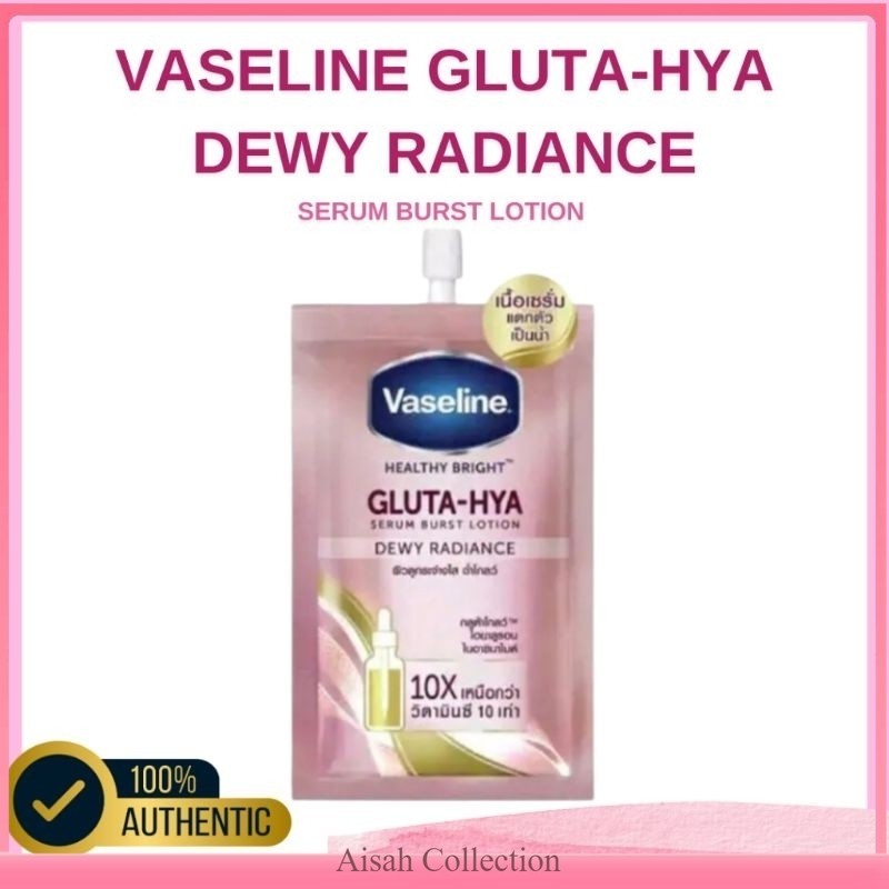 VASELINE GLUTA-HYA DEWY RADIANCE SACHET | Shopee Philippines