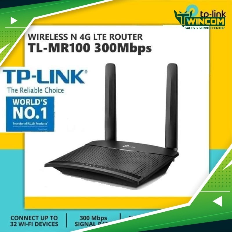 Tp-link TL-MR100 300mbps Wireless N 4G LTE Router/4G Modem Sim Card ...