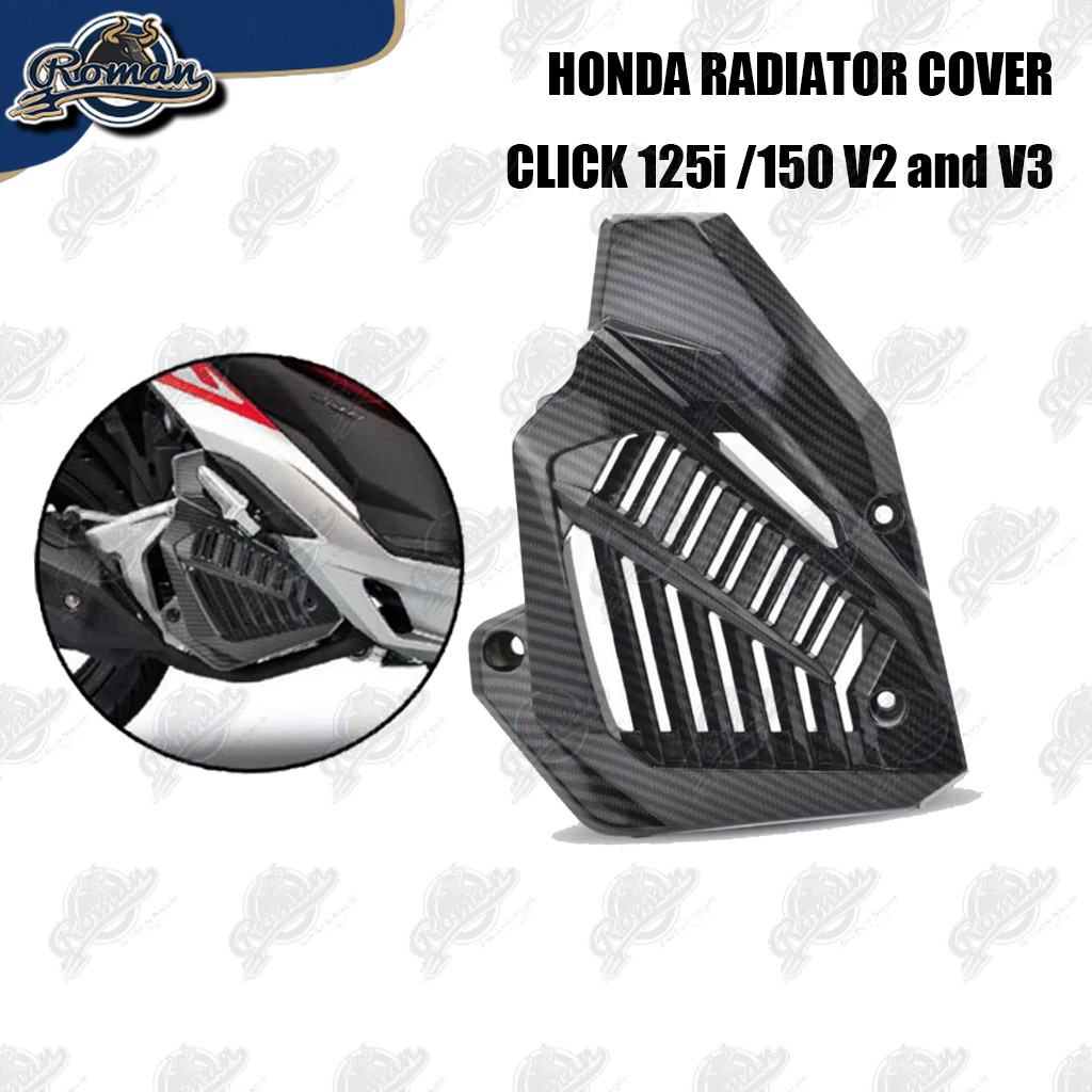 ROMAN HONDA RADIATOR COVER FOR HONDA CLICK 125i /150 V2 and V3 | Shopee ...
