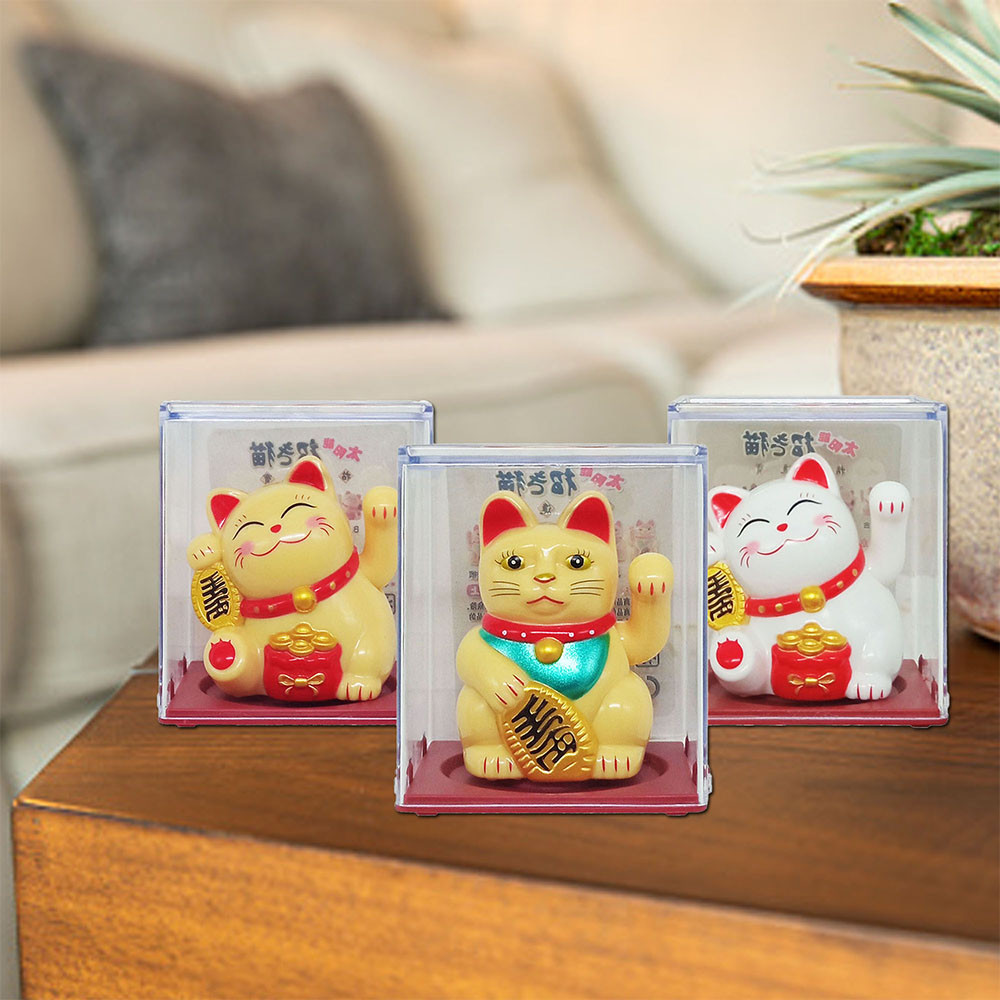 MIMI Lucky Charm Solar Powered Waiving Cat for Home Decorations 2022 ...