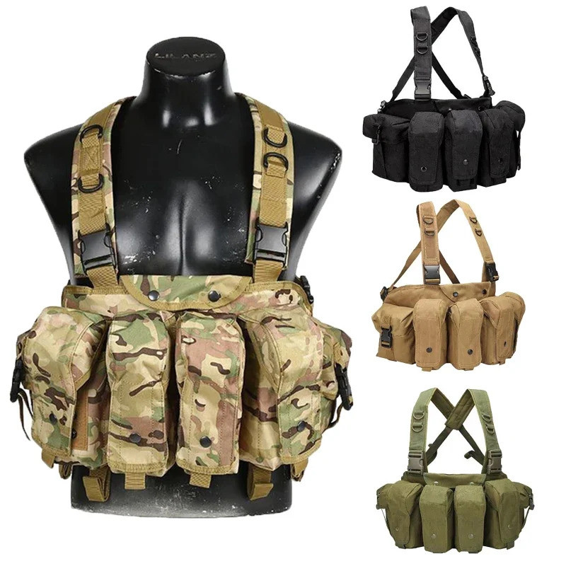 Hunting Multicam Tactical AK Vest Airsoft Ammo Chest Rig AR AK 47 ...