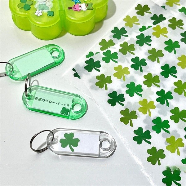 Steve 2pcs set Four Leaf Clover Sticker Toploader Box Deco Decorative ...