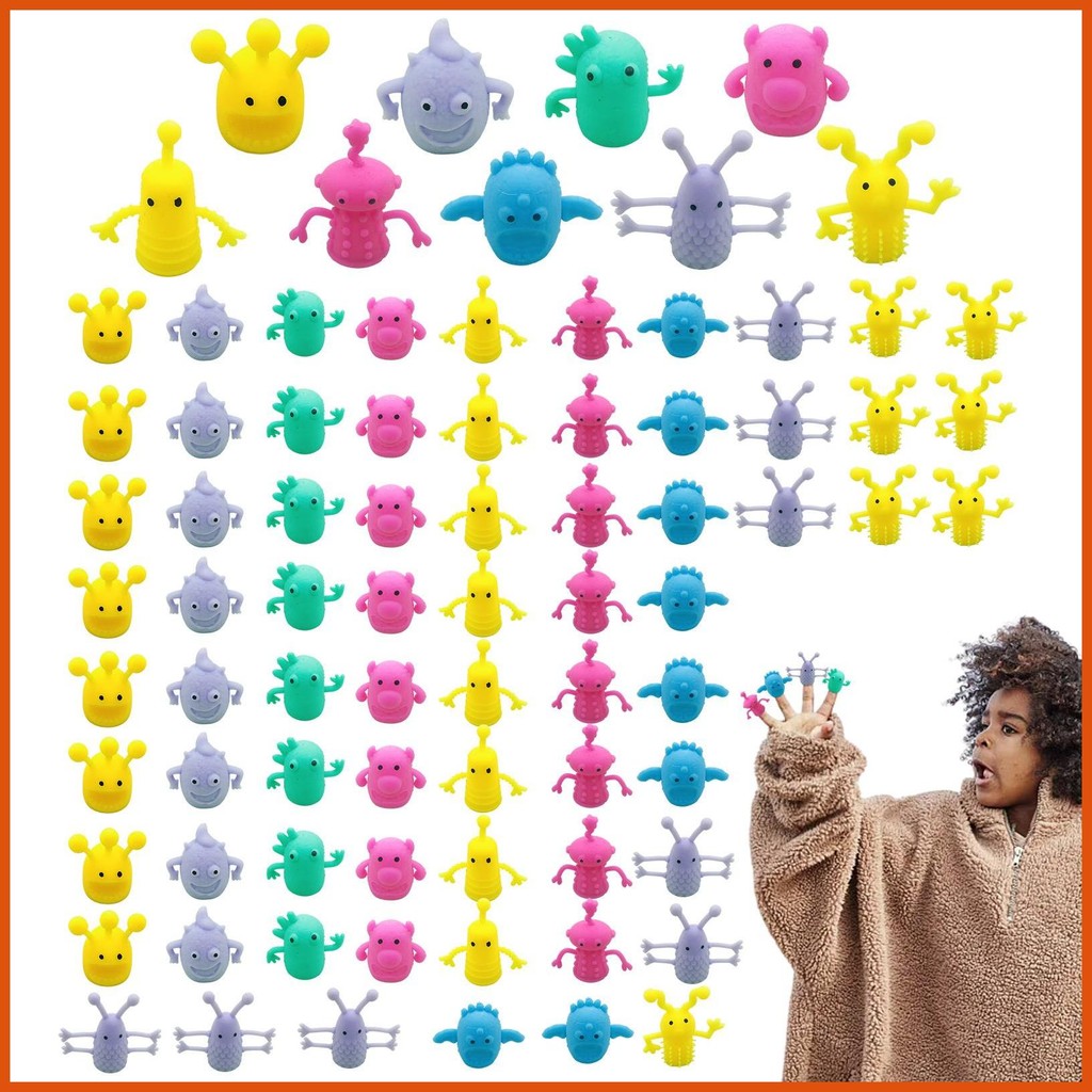 Fidget Robot 80pcs Cool Rubber Robots Toys Rubber Cute Stress Relief ...