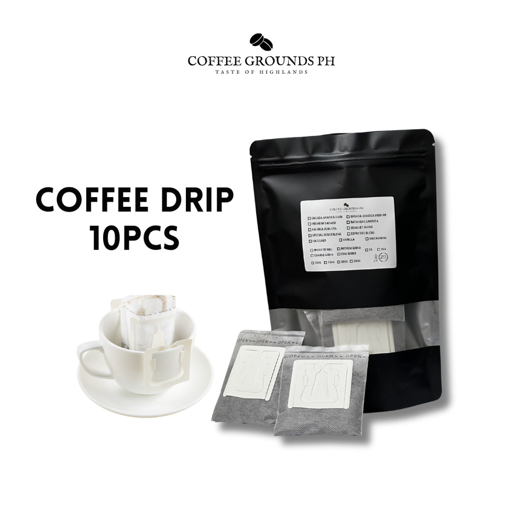 10-Pack Artisan Coffee Drip Bags in Standup Pouch by Coffee Grounds PH ...