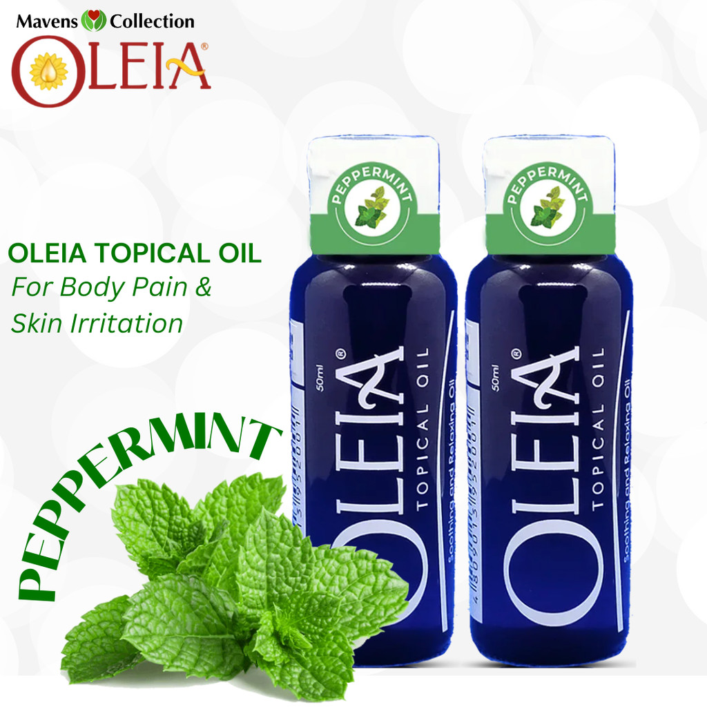 Oleia Topical Oil Peppermint 50mL Cetylated Fatty Acid Oil Soothing and ...
